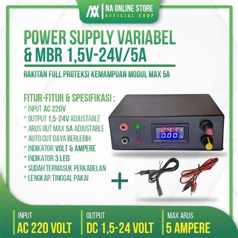Jual Power Supply Variabel Psu Mbr A V Adjustable Short Killer Full Proteksi Lengkap