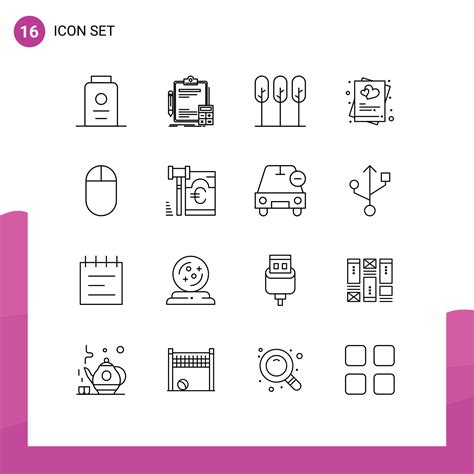 User Interface Pack Of 16 Basic Outlines Of Wedding Love Audit Invite