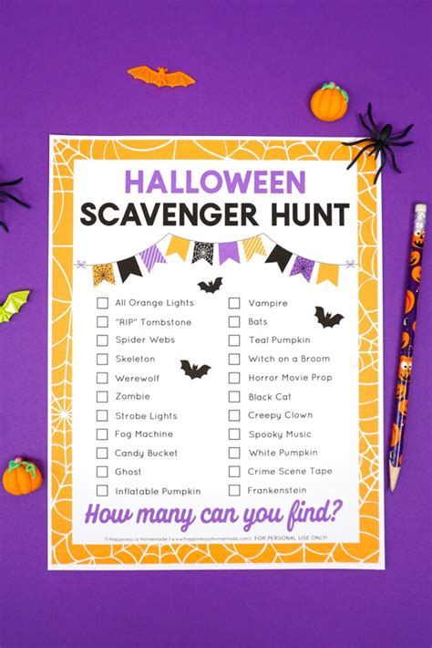 Halloween Scavenger Hunt Free Printables Printable Scavenger Hunt