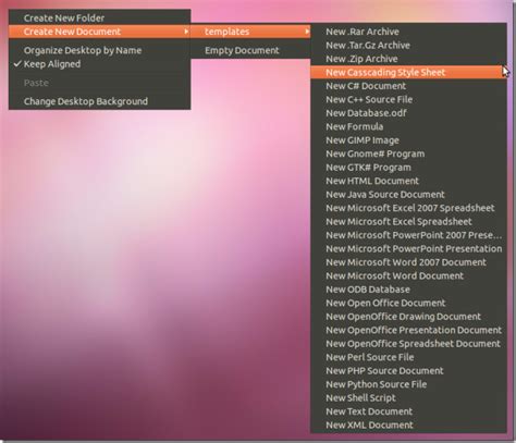 how to add templates in ubuntu context menu [tip]