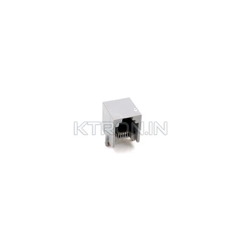Buy Rj11 Rj12 6p6c Right Angle Telephone Socket For Landline Gray