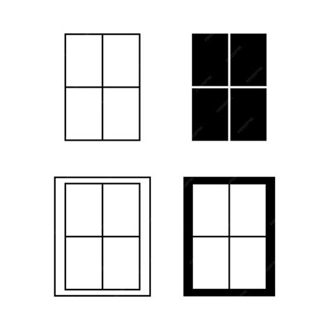 Premium Vector Set Of Window Icon Architecture Element Isolated Vector Illustration