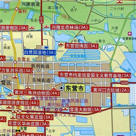 东营市新地图发布！2024年版政区图 旅游指南，带你解锁不一样的东营！ 交通地图 淘宝好物网