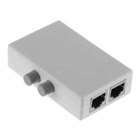 2 Ports Rj45 Network Switchnetwork Ethernet Manual Ab Sharing Selector Switch Box Splitter