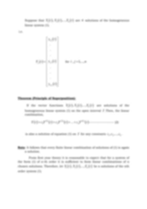 Solution Lecture 2 Examples And Homogeneous Linear Systems