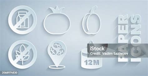 비건 음식 다이어트 매실 글루텐 프리 곡물 유기농 화장품 토마토 및 우유 아이콘 팩 없음을 설정합니다 벡터 0명에 대한 스톡 벡터 아트 및 기타 이미지 Istock