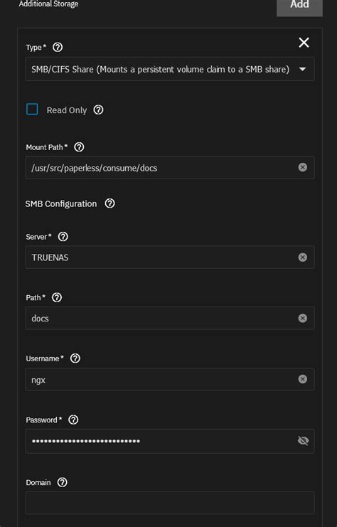 Mount Point For Paperless Ngx Using Smb Share Apps And Virtualization