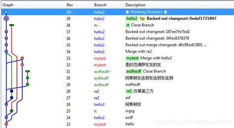 git mercurial 版本控制分支曲线图解析 gitt曲线分析 csdn博客