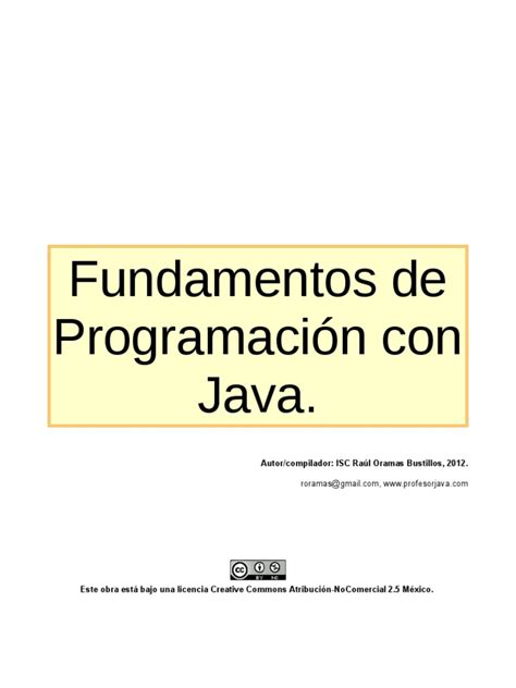 fundamentos de programación con java descargar gratis pdf java
