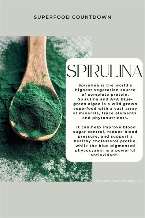 Superfood Spirulina Spirulina Food Health Benefits Health And
