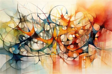 premium ai image symphony of abstract lines intersecting and