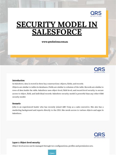 Security Model In Salesforce Qr Solutions Pdf Databases Table