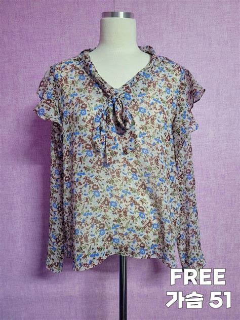 쉬폰 프릴 블라우스 세컨웨어