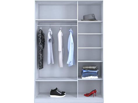 Купить Гардероб открытый из ДСП LuxeStudio Классик №1 120*220*45 Белое ...