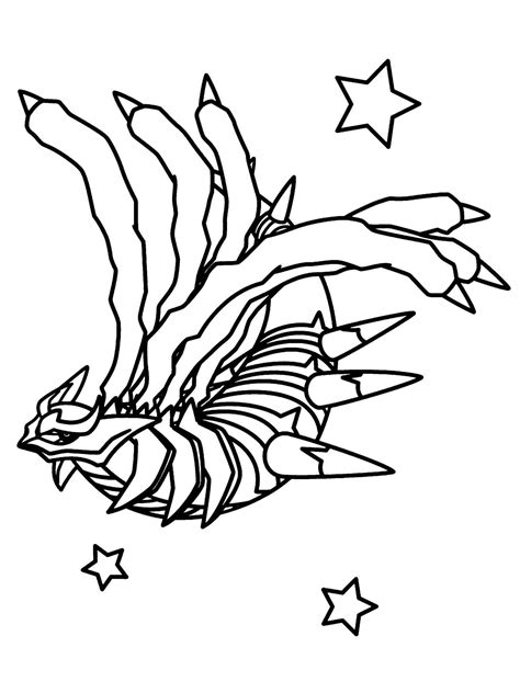Pokemon Giratina Coloring Pages Free Printable