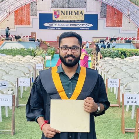Sagar Gohil On Linkedin Nirmauniversity Convocation