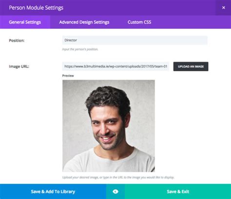 how to customize divi person module and add hover effects b3