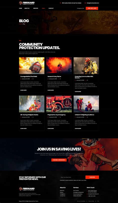 Fireguard Firefighter And Fire Department Elementor Template Kit By Dex