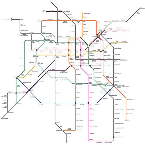 Mapa Metro De Santiago Linea 7 8 9 10 Y 11 Junto A Extensiones Linea 2 5 6 7 8 9 Mapa