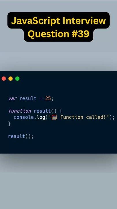 39 Javascript Interview Question L Javascript Shorts Reactjs