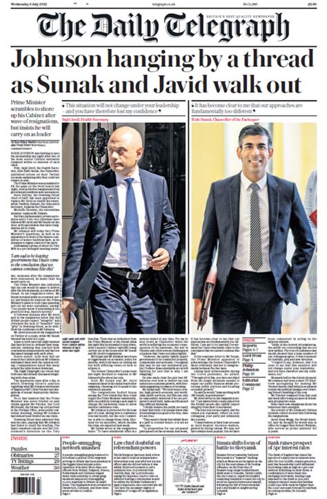 Scotlands Papers Meltdown At Number 10 And Pm On The Brink Bbc News