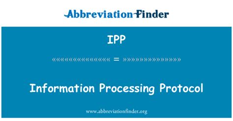 Ipp Significa Protocolo De Información De Procesamiento Information