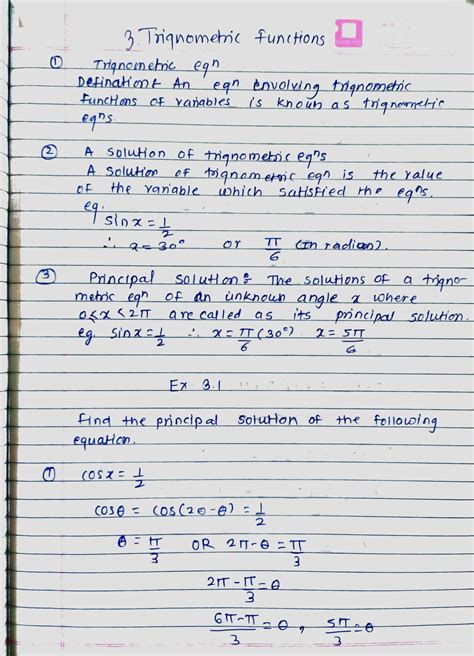 SOLUTION Trignometric Function Principal General Solution Studypool
