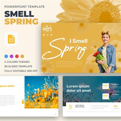 Smell Spring Google Slides Theme MasterBundles