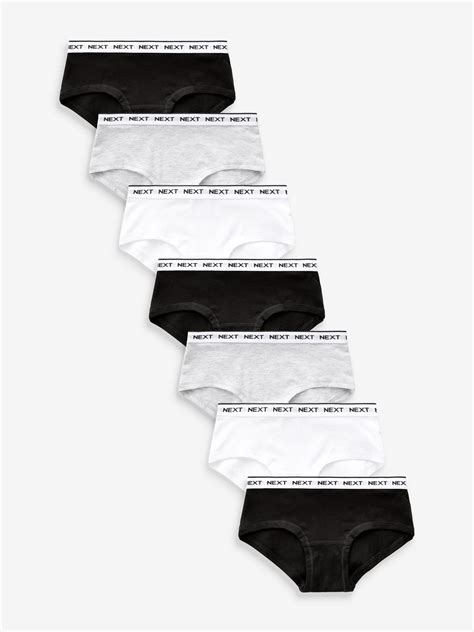 Buy Blackwhitegrey Hipster Briefs 7 Pack 2 16yrs From The Next Uk