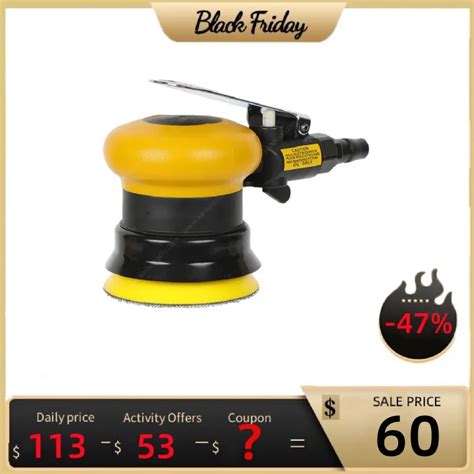 3 인치 공압 샌더 진공 듀얼 궤도 폴리셔 저진동 그라인더 기계 팜 버퍼 에어 샌딩 도구 75mm 후크 루프 패드 Aliexpress