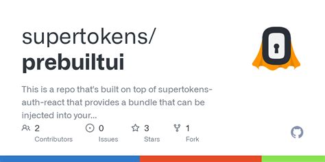 Github Supertokensprebuiltui This Is A Repo Thats Built On Top Of