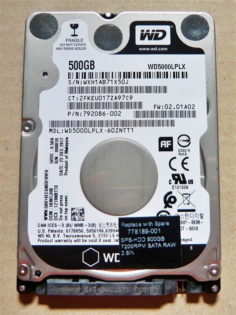 Yahooオークション Hdd 25インチ Westerndigital Wd5000lplx 60znt