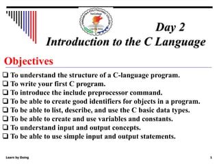 CODING DAY 2 INTRODUCTION TO C PROGRAMMING Ppt