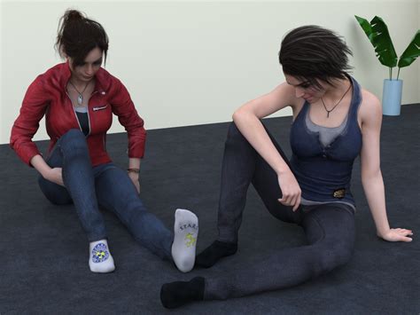 Claire And Jill Swap Socks By Kodakmlg On Deviantart