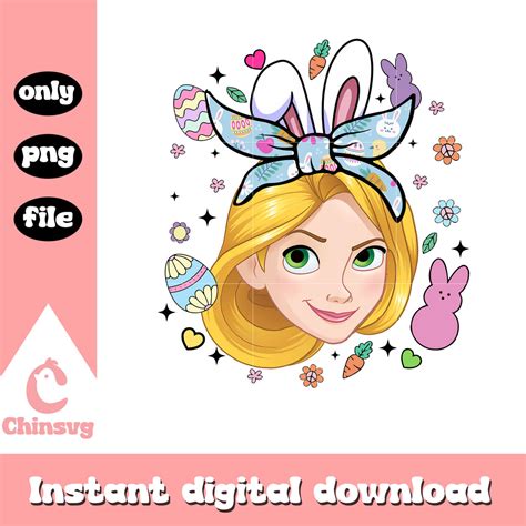 Rapunzel Princess Face Easter Bunny Png Easter Bunny Png Chinsvg