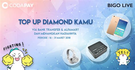 Top-up Diamond Bigo Via Bank & Alfamart, Bisa Dapet Hadiah! - Codashop