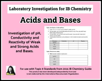 Acids And Bases Lab By Carly The Science Explorer TPT
