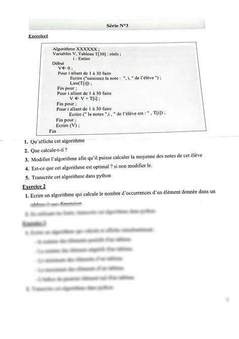 SOLUTION Exercices Les Tableaux Dans Python Studypool