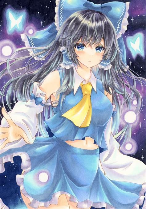 Blue Reimu Hakurei Reimu Image By Yume Zerochan Anime Image Board