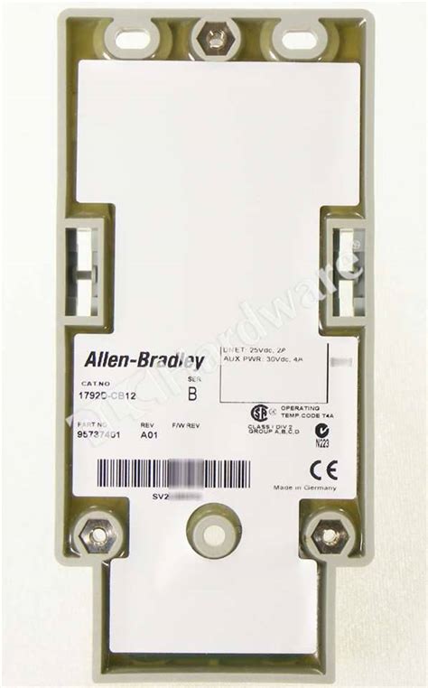 Plc Hardware Allen Bradley 1792d Cb12 Armorblock Maxum I O Cable Base