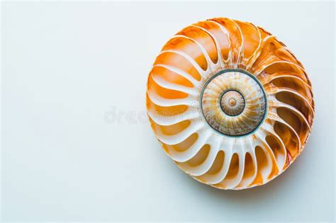 Stunning Close Up Of A Nautilus Shell Showcasing Intricate Patterns