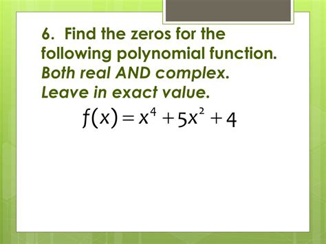 PPT Solving Polynomial Functions Involving Complex Numbers PowerPoint Presentation ID