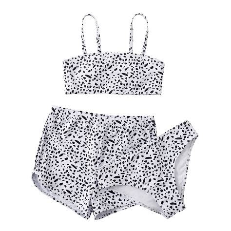 Itsun Girls Swimsuitgirls 3 Piece Bikini Swimsuits Tween Bathing Suit