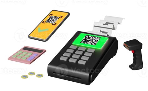 Payment Machinepos Terminal Electronic Bill Payment With Barcode Mobile Phone Smartphone Qr