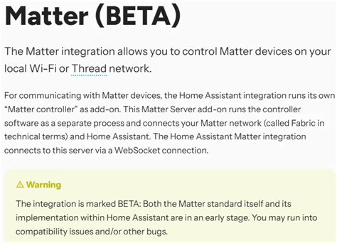 if matter is a supposedly local protocol why does home assistant