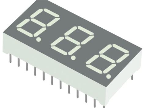 3 Digit 028 Inch Single Color 7 Segment Display Asina Tronics