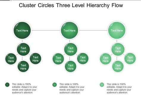Cluster Circles Three Level Hierarchy Flow Graphics Presentation