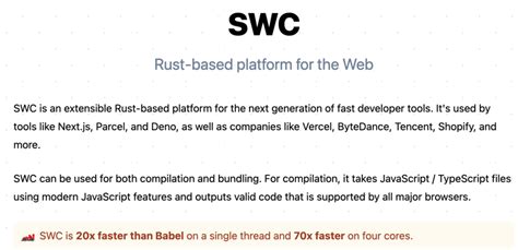 Shakapacker Aka Webapcker V6 Has Support For Swcrs And Esbuild