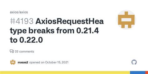 AxiosRequestHeaders Type Breaks From To Issue Axios Axios GitHub