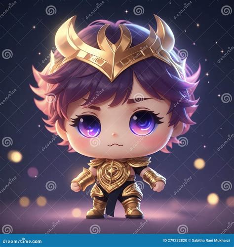 Chibi Delights A Tiny Hyperrealistic Anime Adventure Stock